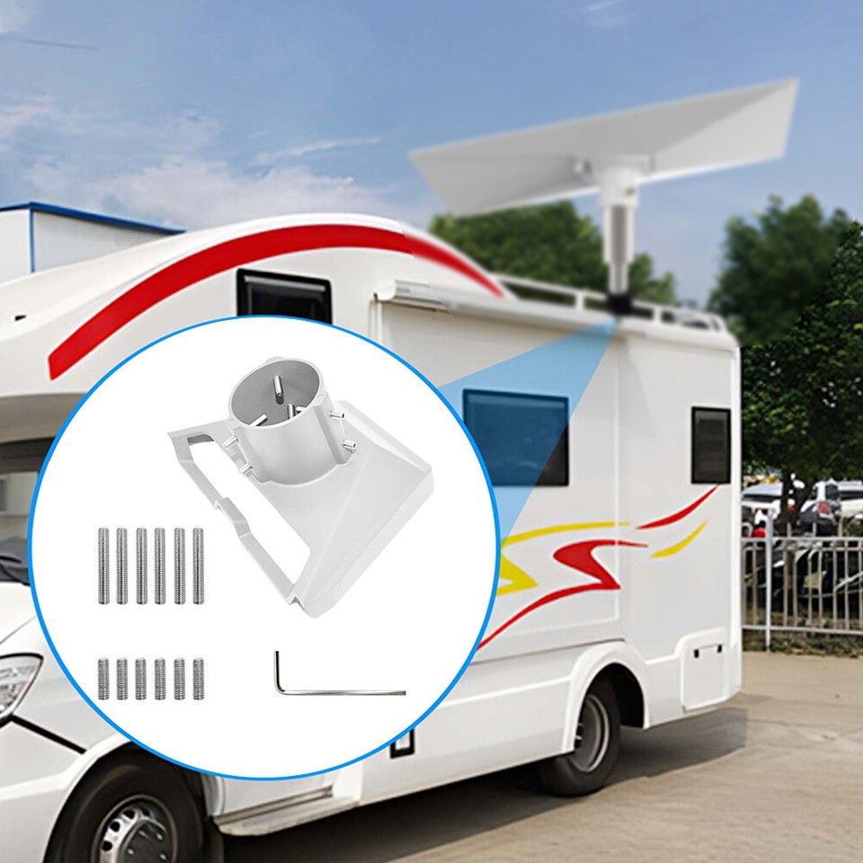 Roof Mounting Pole Pipe Connectors Satellite Bracket Mount Plate Roof ...