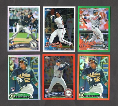 2010 Topps Chrome GREEN REFRACTOR /599 - Carlos Santana RC #198 - NMMT ...