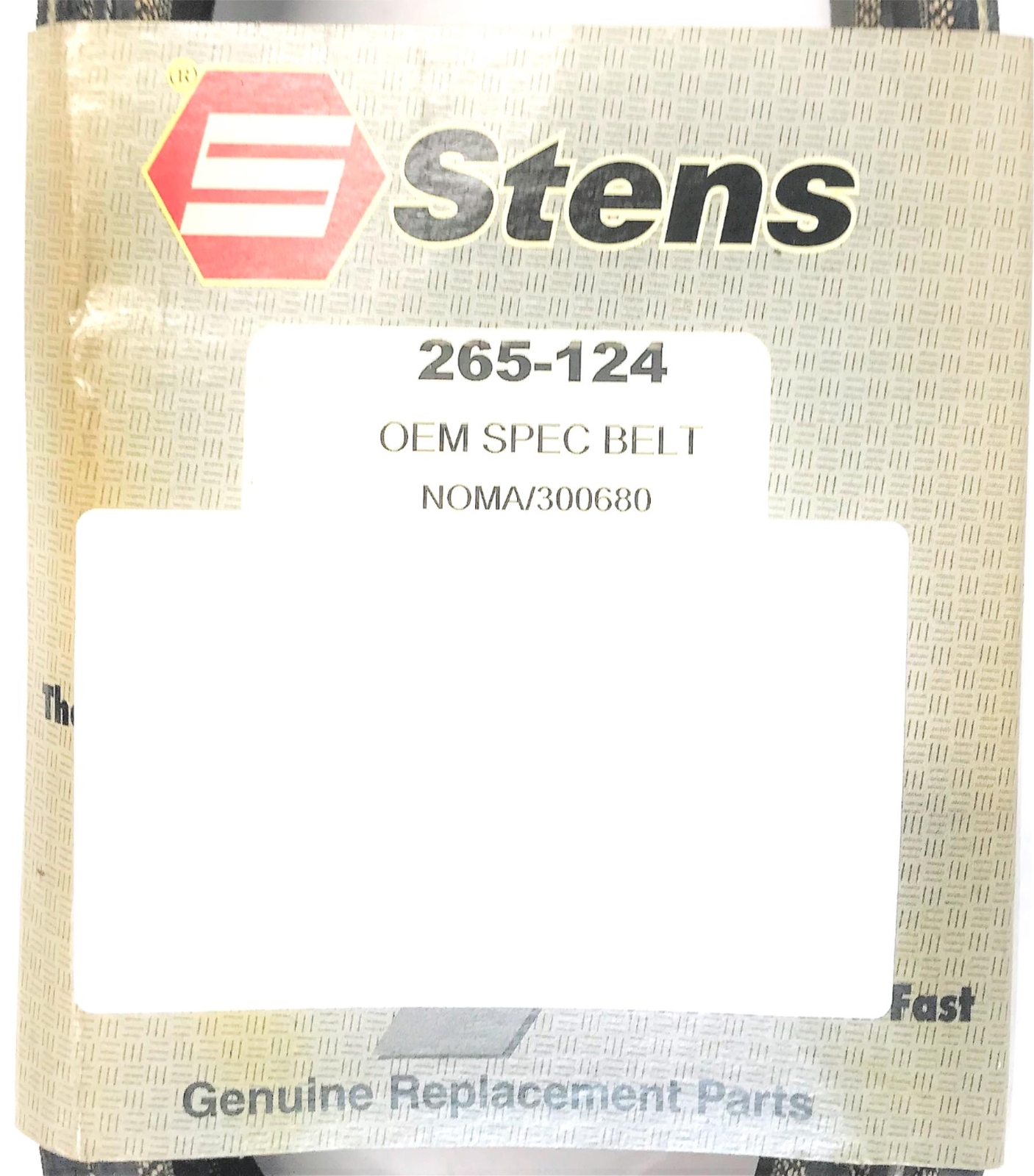 STENS OEM SPEC BELT 265-124(NOMA/300680) NOS | eBay