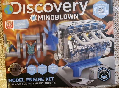 DISCOVERY MINDBLOWN Model Motor Engine Kit STEM Ages 8+ NEW 100 Piece ...