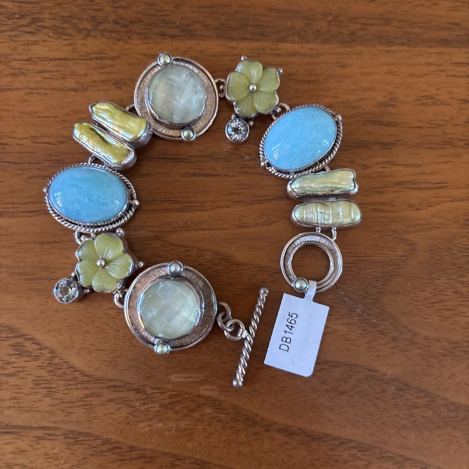 Authentic ECHO of the DREAMER Mixed Media Turquoise Toggle Bracelet ...