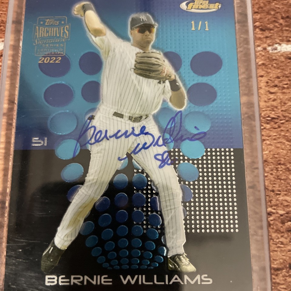 Topps Archives Signature Series 2022 Bernie Williams 1/1 Yankees Auto ...