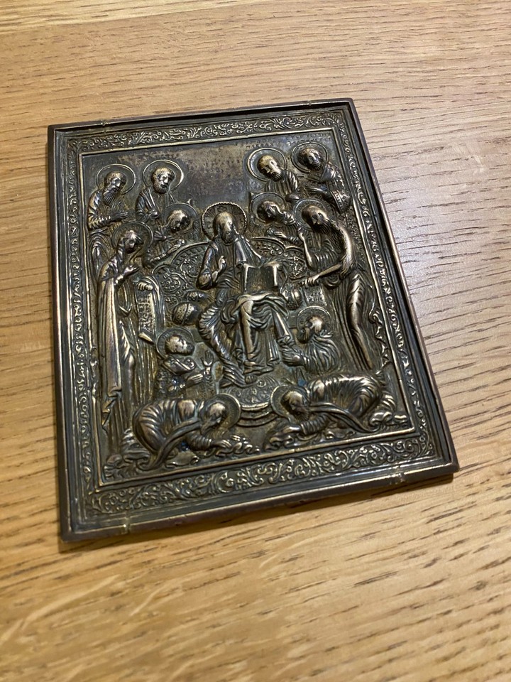 Icône russe, fin 19e, bronze | eBay UK