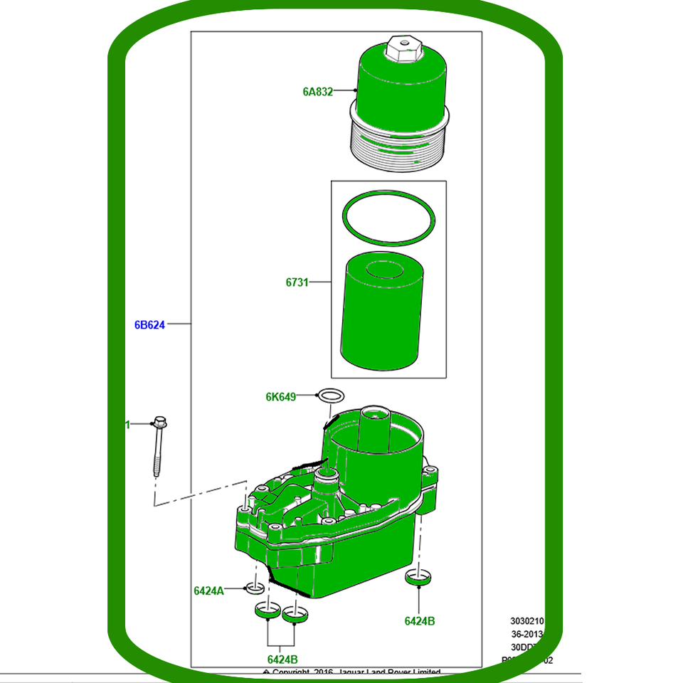 LAND ROVER ENGINE OIL COOLER W FILTER RANGE ROVER DISCOVE VELAR DIESEL ...