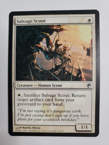 MTG Magic The Gathering Card Salvage Scout Creature Human Scout White ...