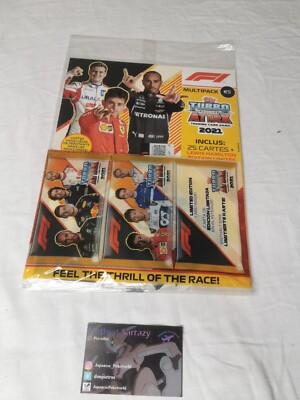 MultiPack Kit Turbo attax 2021 F1 Topps starter pack LE Lewis Hamilton ...