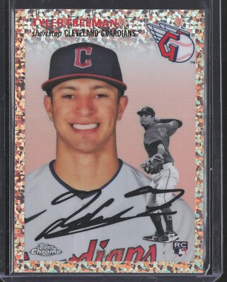 Tyler Freeman 2023 Topps Chrome Platinum Anniversary Rookie Silver Mini ...