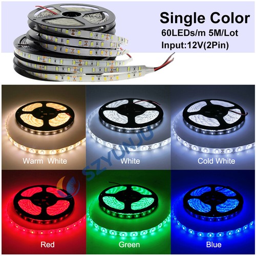 DC12V 5630 LED Strip 60LEDs/M White Red Green Blue Flexible LED Light ...