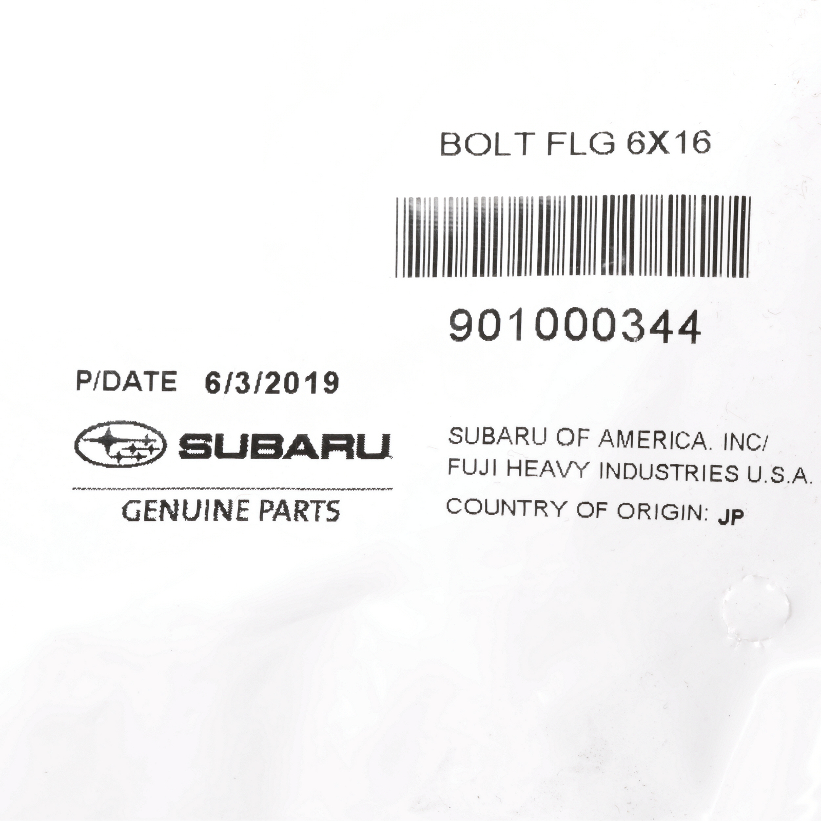 OEM Genuine Set of 2 Rear Bumper Center Bracket Bolt 2009-2023 Subaru ...