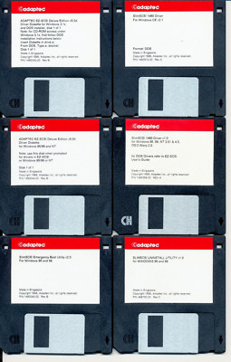 Vintage Lot Adaptec 3.5" Floppy Disk Software - SlimSCSI EZ-SCSI DOS ...