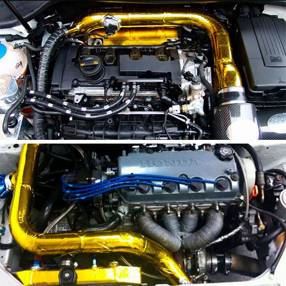 2" 33FT Intake Heat Reflective Tape Wrap Self Adhesive High Temperature ...