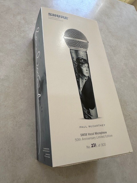 Shure SM58 Mic Paul McCartney 50th Anniversary Limited Shure SM58 Mic Paul McCartney 50th Anniversary Limited