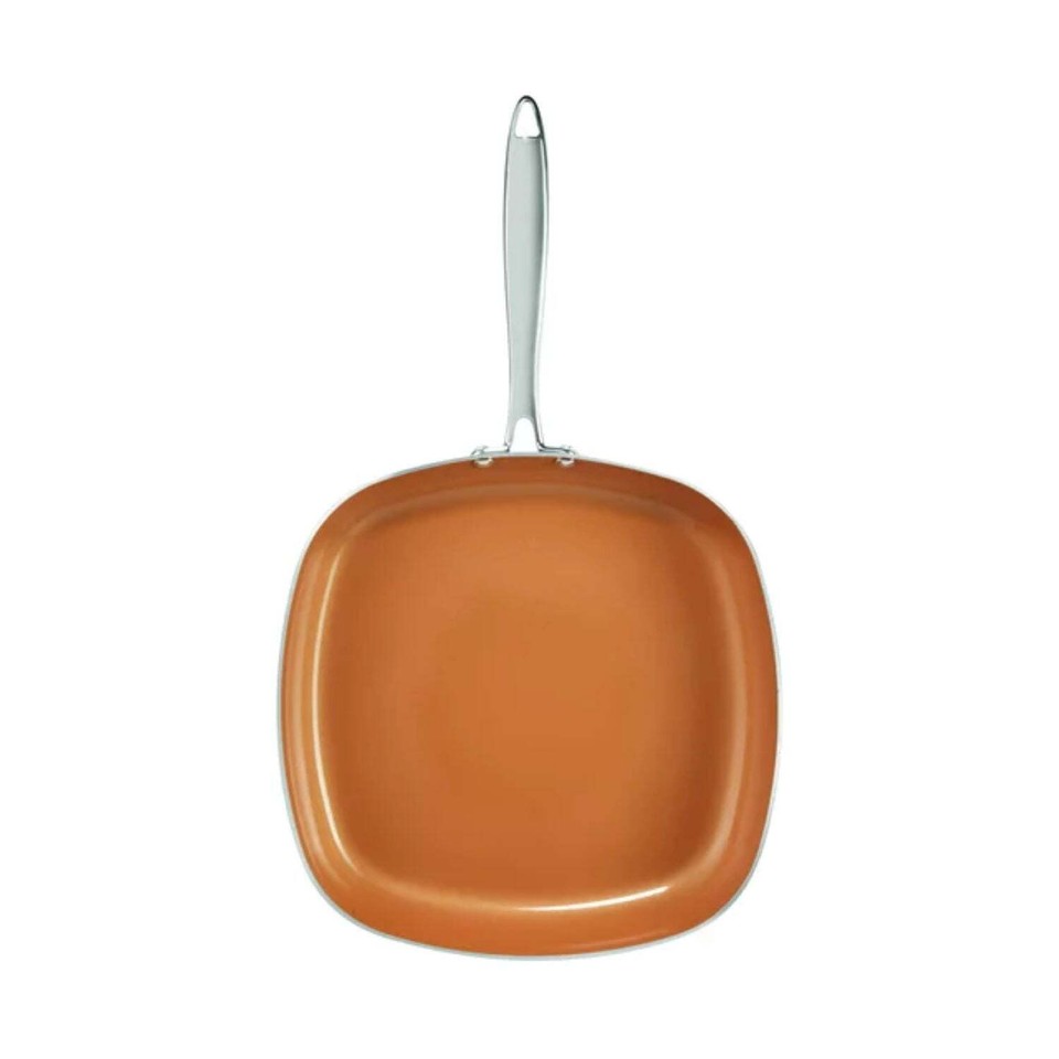 Stainless Steel Premium 10” Square Frying Pan with Super Nonstick Ti ...