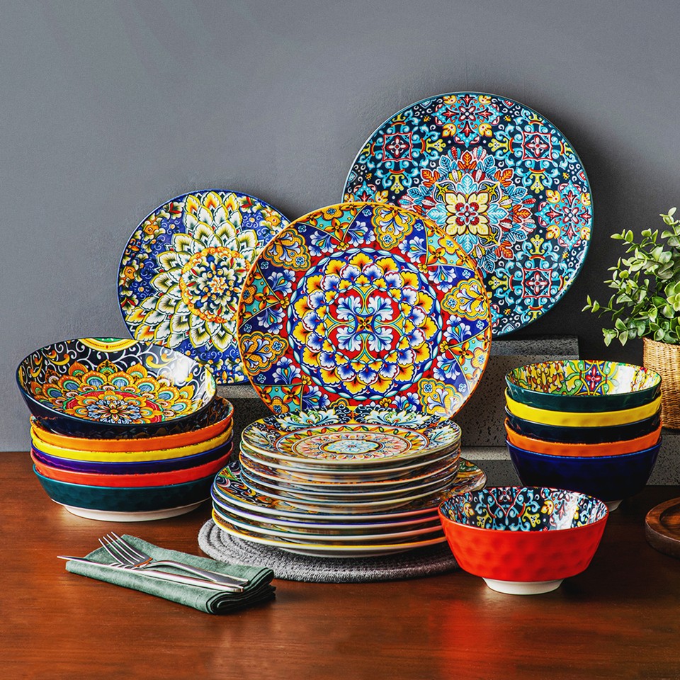 vancasso SIMI Dinner Set 24pc Dinnerware Cereal Bowls Tableware ...