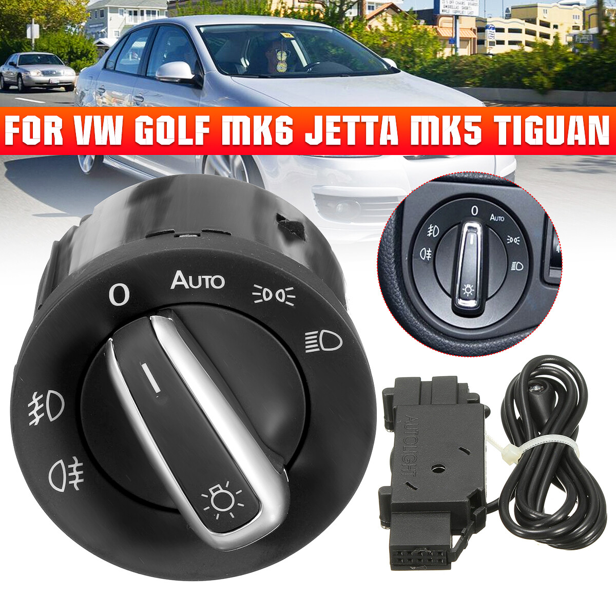 Car Headlight Switch Sensor Headlight Automatic Switch For Skoda