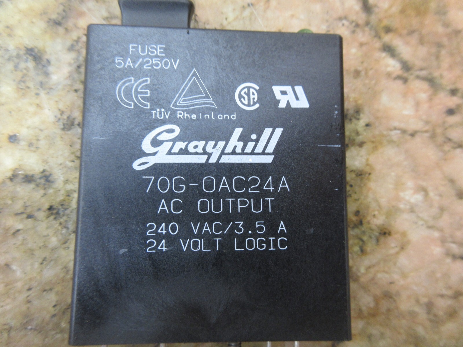 GRAYHILL FUSE 5A/250V 70G-0AC24A AC OUTPUT 240 24 V LOGIC LOT OF 2 ...