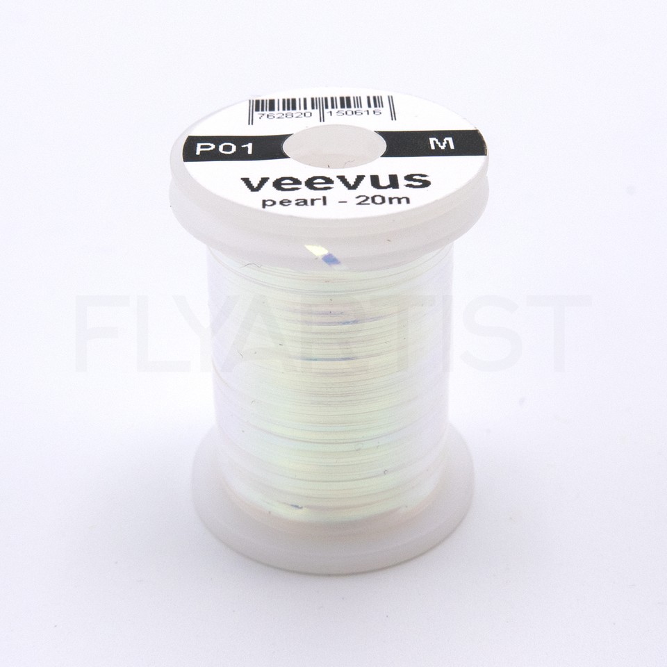 VEEVUS PEARL TINSEL - Fly Tying & Jig Material Spool - Small Medium ...