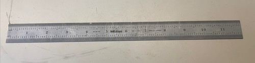 Mitutoyo 12" NO. 182-126 Graduation Rigid Stainless Steel Ruler | eBay