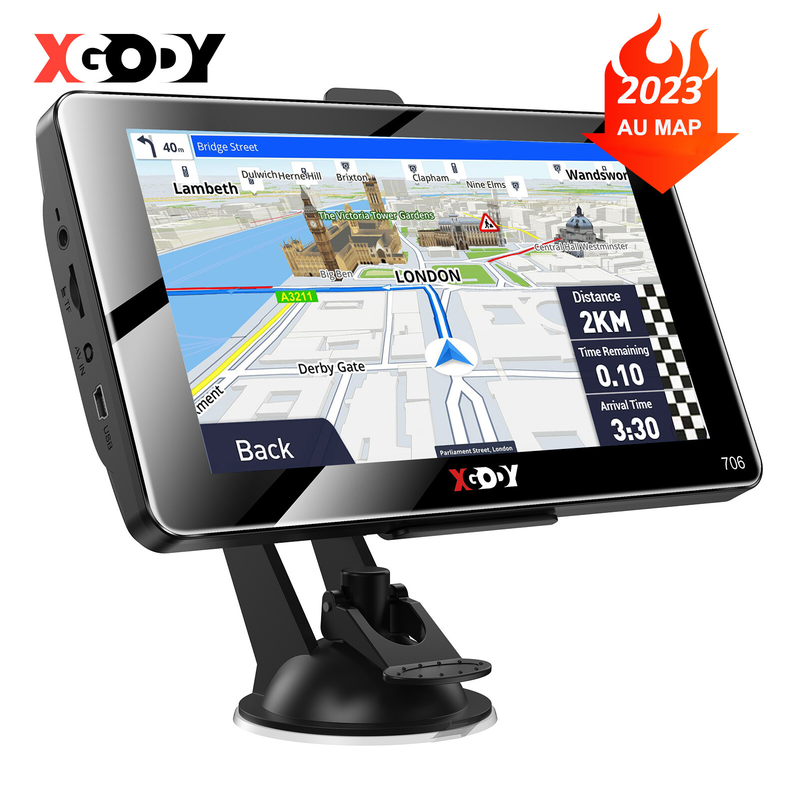 XGODY 9'' Large Screen Truck GPS Navigation Sat Nav Australia Lifetime ...