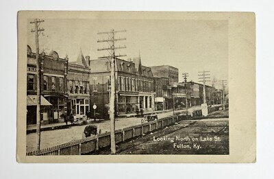 Early Postcard Looking North On Lake St., Fulton, Kentucky KY, Fulton ...