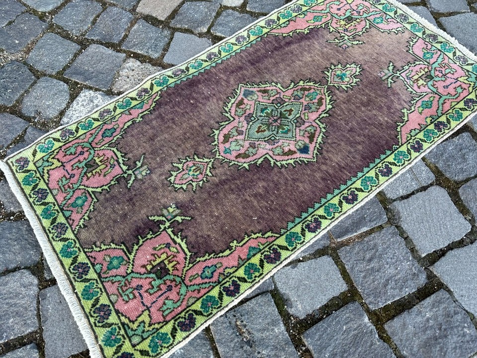 Turkish Small ug, Vintage rug, Handmade wool rug, Entryway rug 1,5 x 2 ...