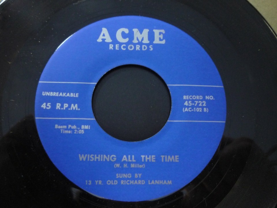 Richard Lanham-The Day I Met You/Wishing All The Time Doo Wop 1957 45 ...