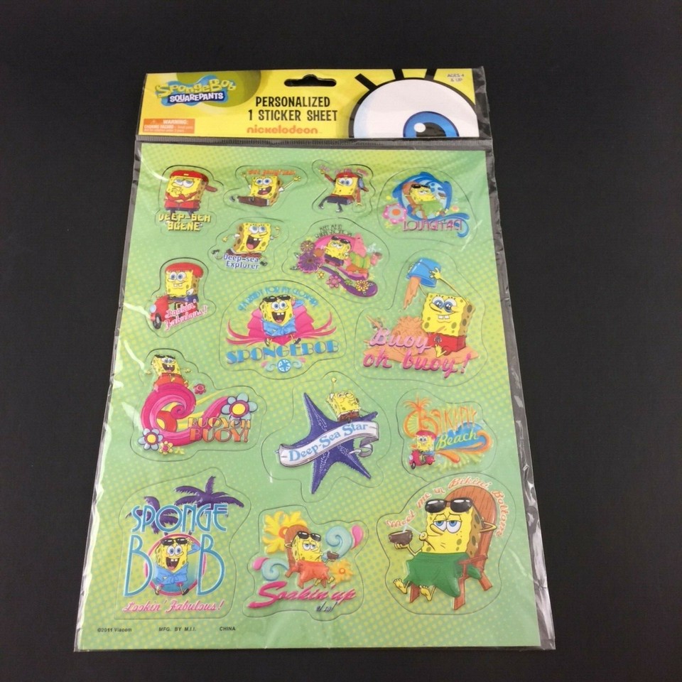 15 Packages Spongebob Squarepants Nickelodeon Raised 3D Sticker Sheets ...