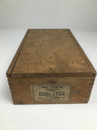 Vintage L.S.Starrett Dial Test Indicator No.196A with wooden Case | eBay