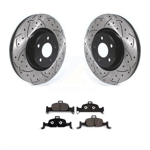 Front Drilled Slot Disc Brake Rotor Ceramic Pad Kit For Audi Q5 A4 A5 ...