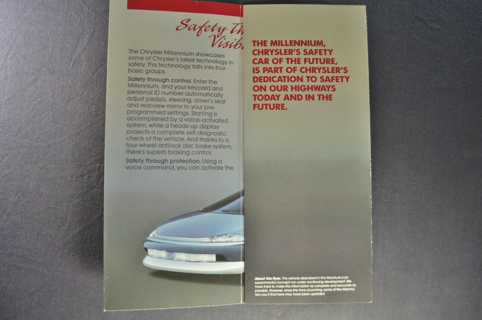 1989 Chrysler Millennium Concept Car Brochure Folder Excellent Original ...