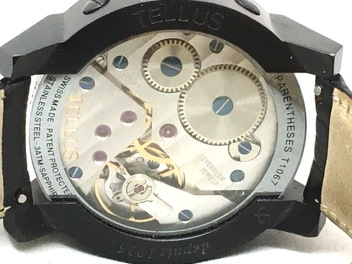 RARE TELLUS PARENTHESES T1067 MEN’S WATCH Alligator Band | eBay