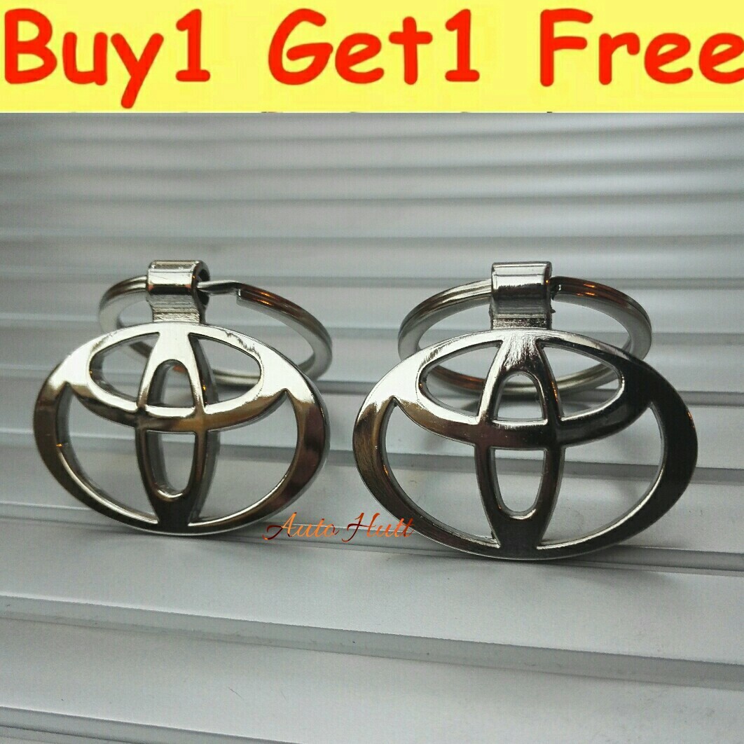 TOYOTA 3D CHROME METAL LOGO KEYRING KEYCHAIN FOB " BUY 1 GET 1 FREE ...