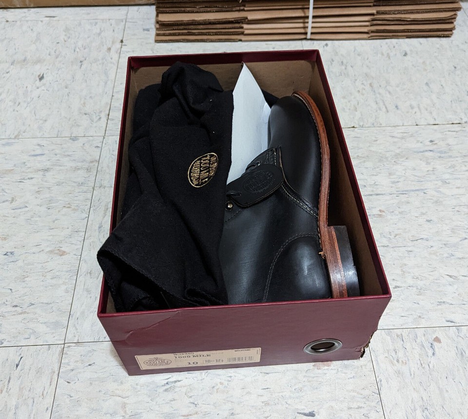 Wolverine 1000 Miles Men's Original boots Made In USA W05300 Black | eBay