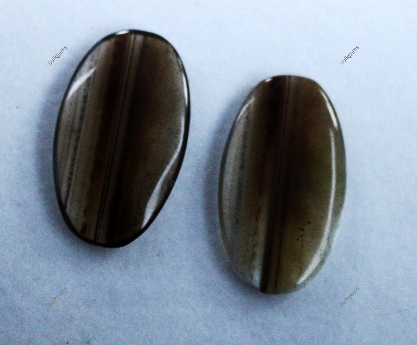 22.65 cts Natural Cabochon Agate Slice Black Geode Smooth Loose ...