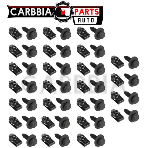 50 Pcs Body Fasteners - 25 Bolts & 25 U-Nut Clips 1/4-20 | eBay