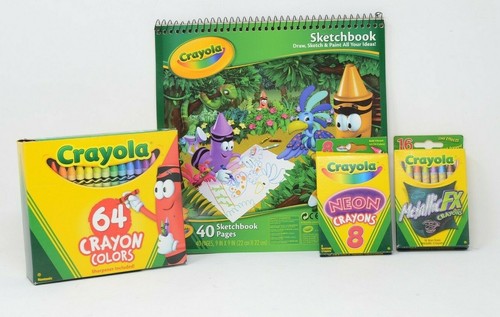 Crayola 64 Crayon Box, 40 Sheet Sketchpad, 16 Metallic FX crayons, 8 ...