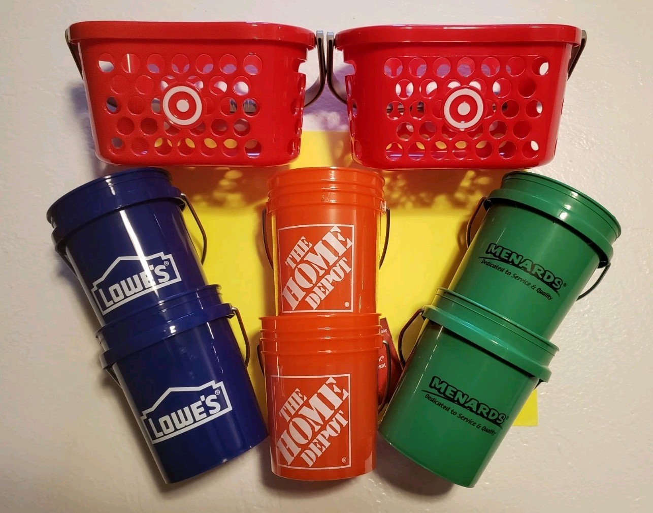 2 EACH of Lowe’s Home Depot Menards Target MINI BUCKET MINI BASKET SET ...