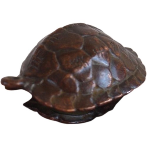 Antique Japanese Bronze Turtle Figurine Shakudo Okimono Netsuke Ten ...