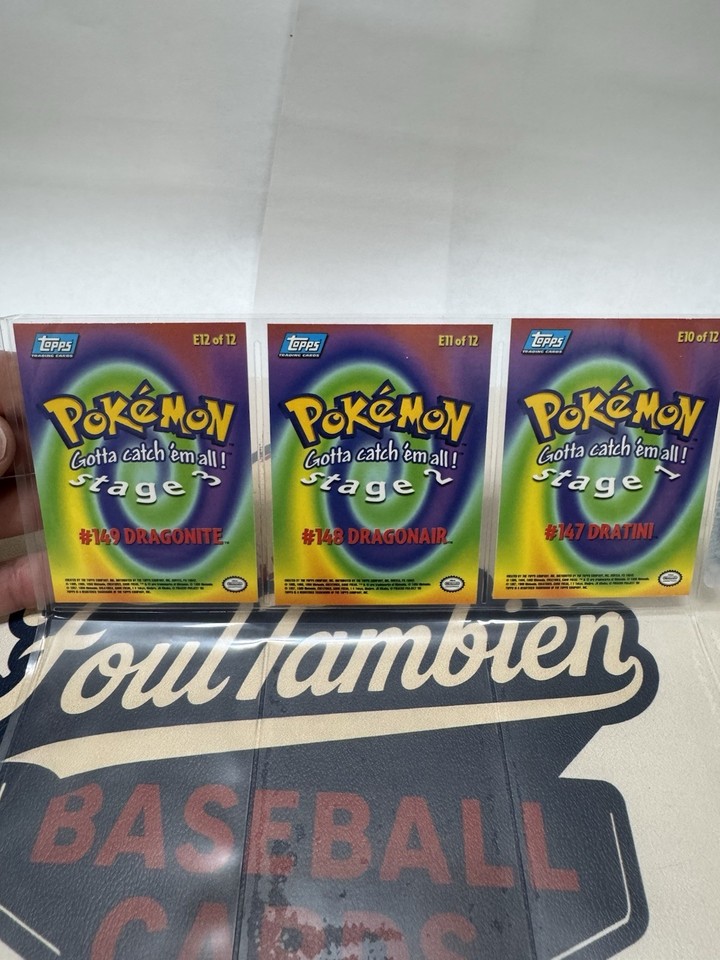 Full Base Set of All 12 Pokemon Topps TV Animation Episode Cards 1999 ...