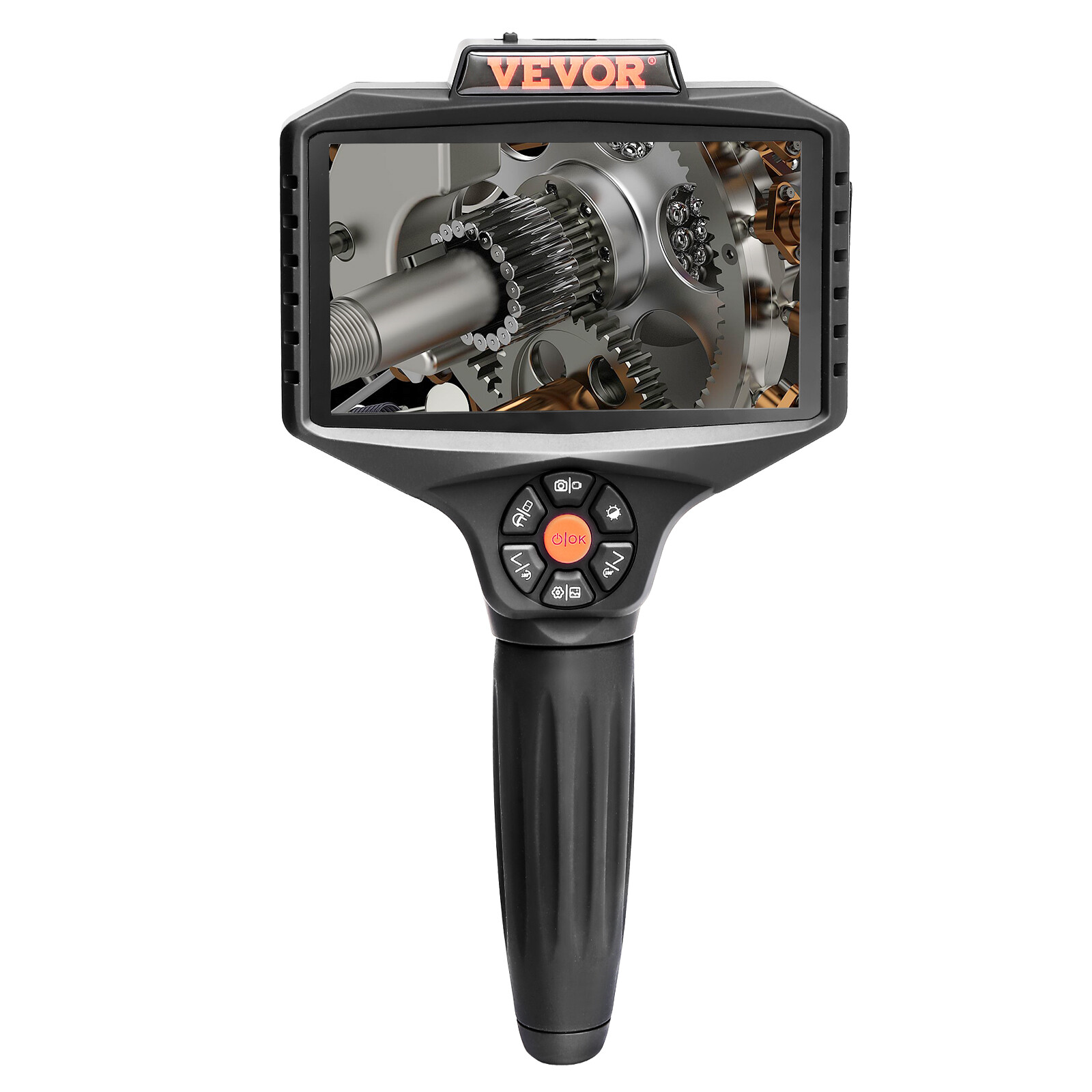 VEVOR 5''HD LED Handheld Endoscope Camera 8mm Triple Lens Split Screen ...