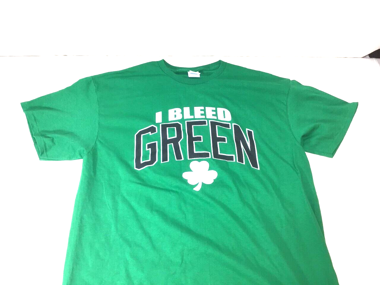 NEW Irish Shamrock Boston I Bleed Green T Shirt Size XLarge Celtics ...
