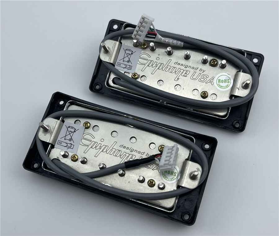 Epiphone ProBucker Humbucker Alnico 5 Chrome Pickup Set for LP&SG 5 ...