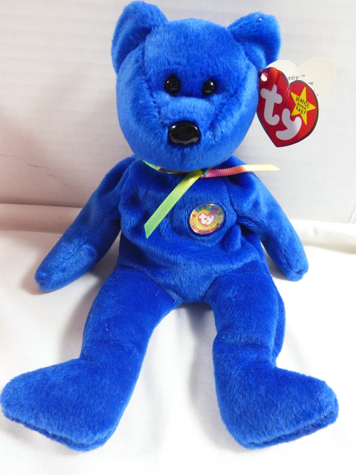 1998 TY BEANIE BABY BLUE CLUBBY BEAR | eBay