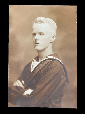 Antique Photo for Cabinet Card WWI American US Navy Soldier Portrait ...