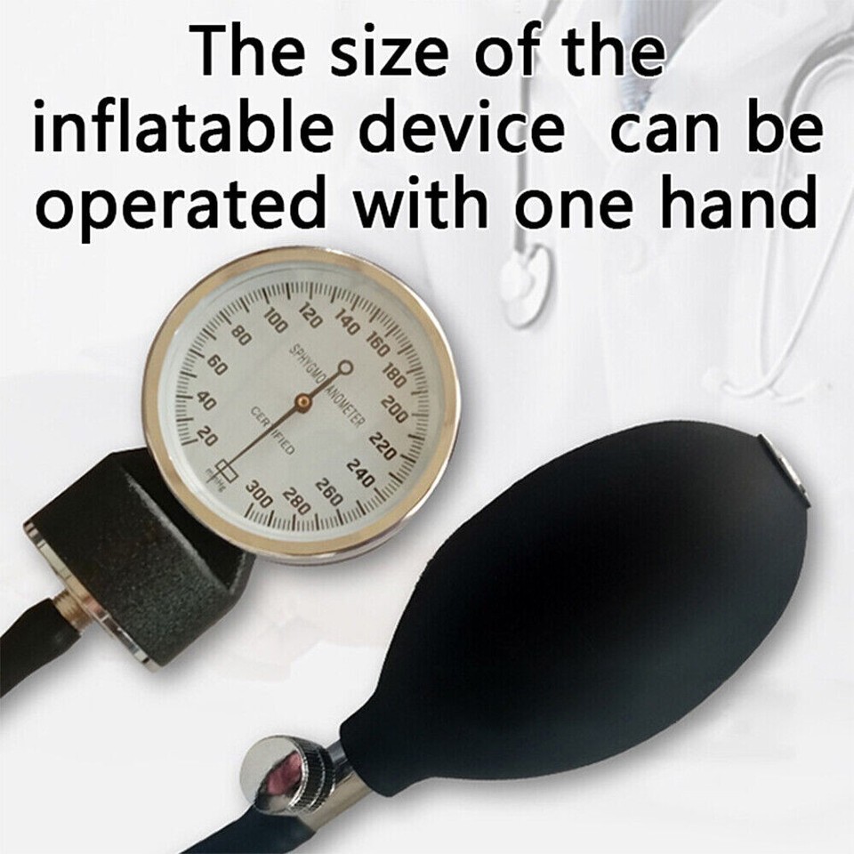 Manual Blood Pressure Monitor BP Cuff Gauge Aneroid Sphygmomanometer ...