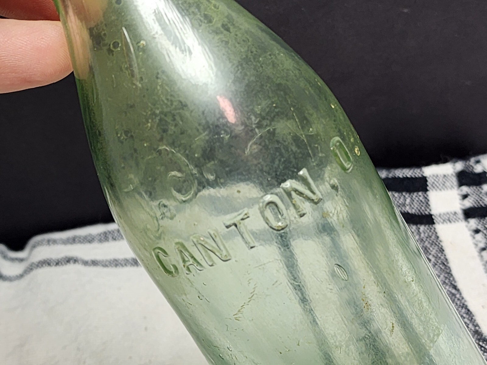 Straight Side Canton O Ohio Older Coca Cola Coke Bottle Shoulder Script ...