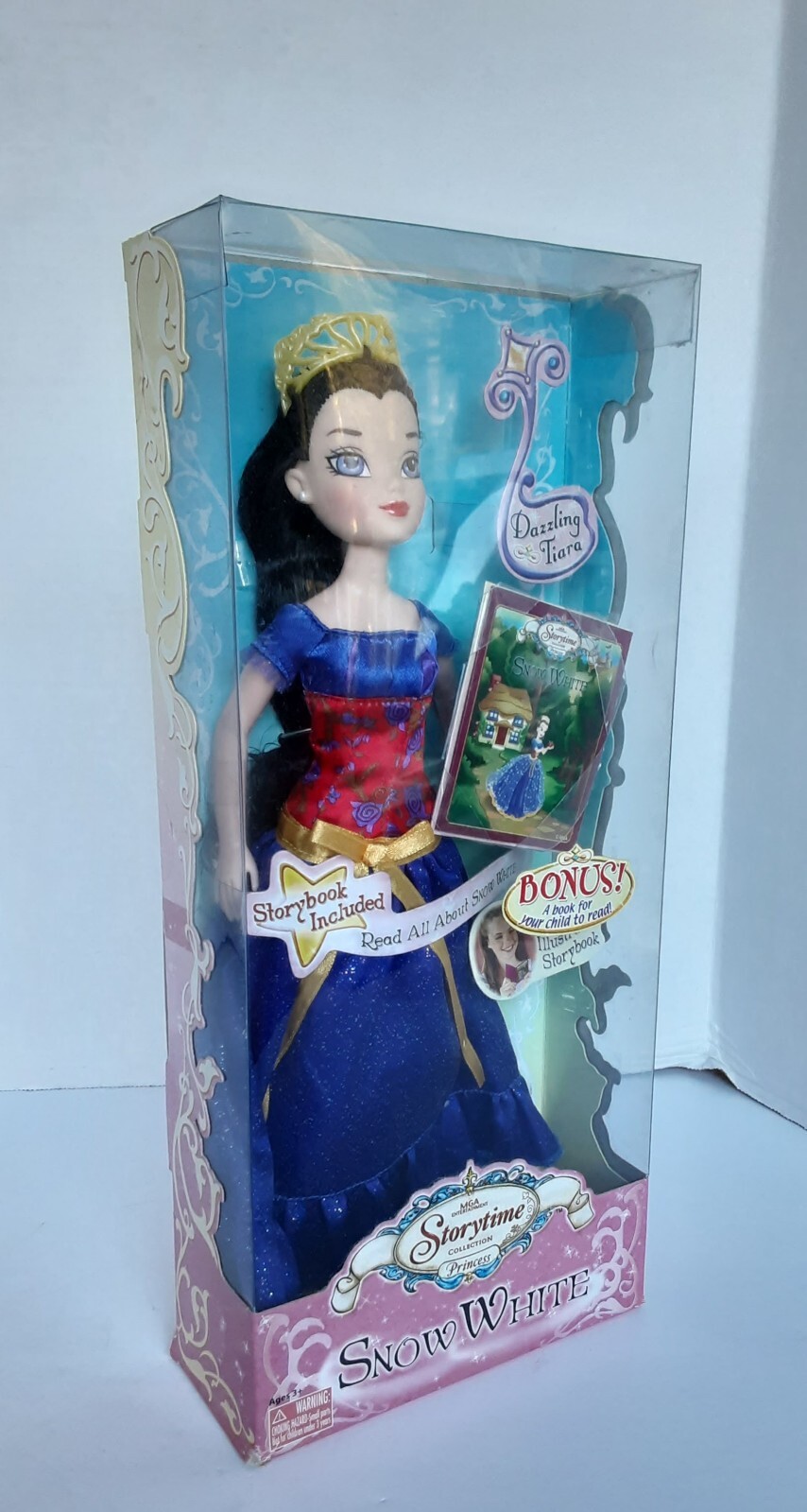 MGA STORYTIME PRINCESS COLLECTION SNOW WHITE DOLL W/ DRESS & TIARA ...