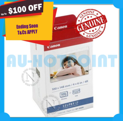 CANON KP108IN Ink/Paper 108xSheets=>Selphy CP760 CP770 CP780 CP800 ...