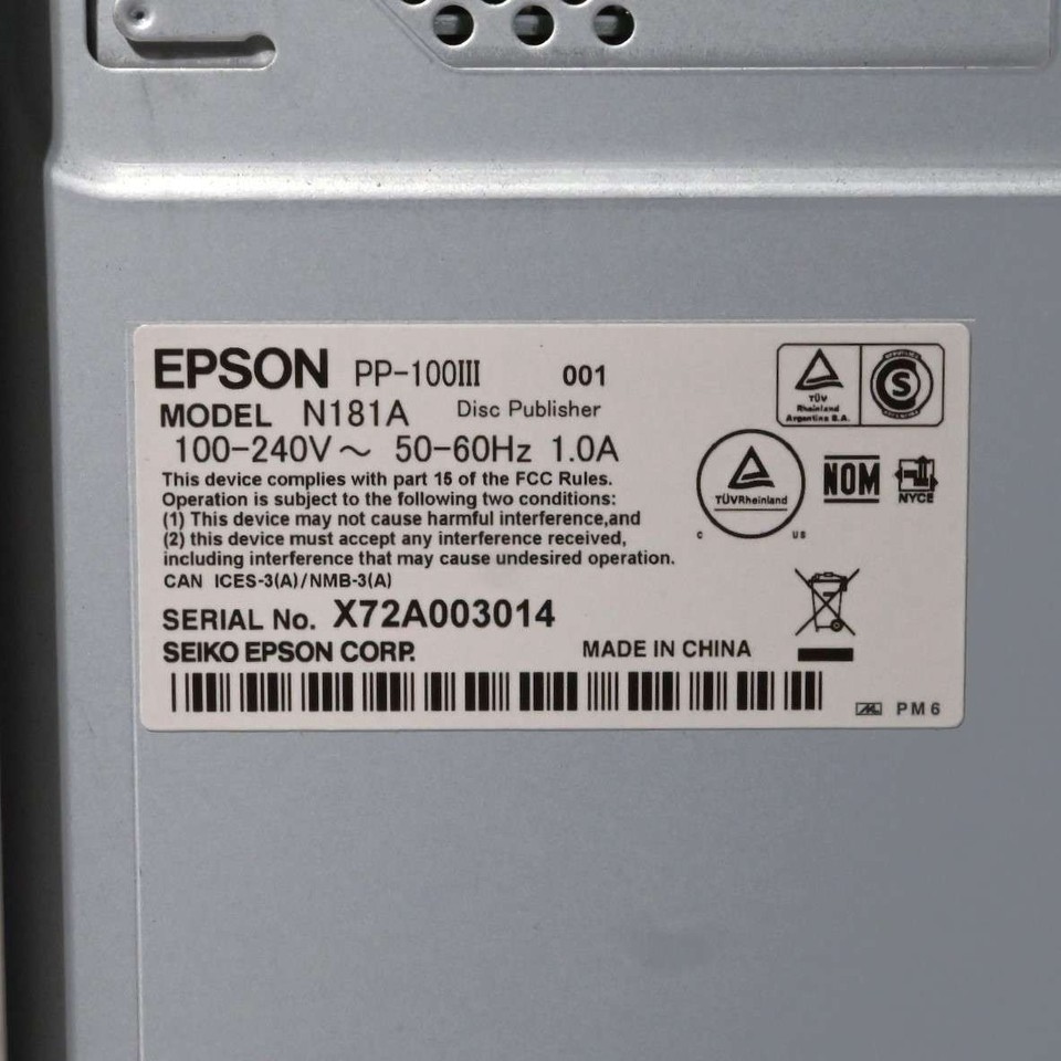 Epson PP-100III Discproducer Printer and CD/DVD Writer Model N181A | eBay
