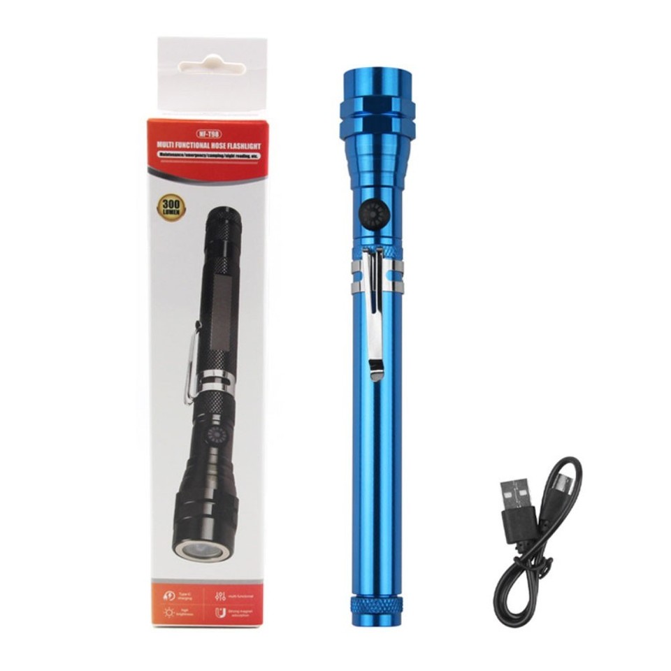 Magnetic Head Flexible LED Flashlight Torch with Extendable Rod and ...